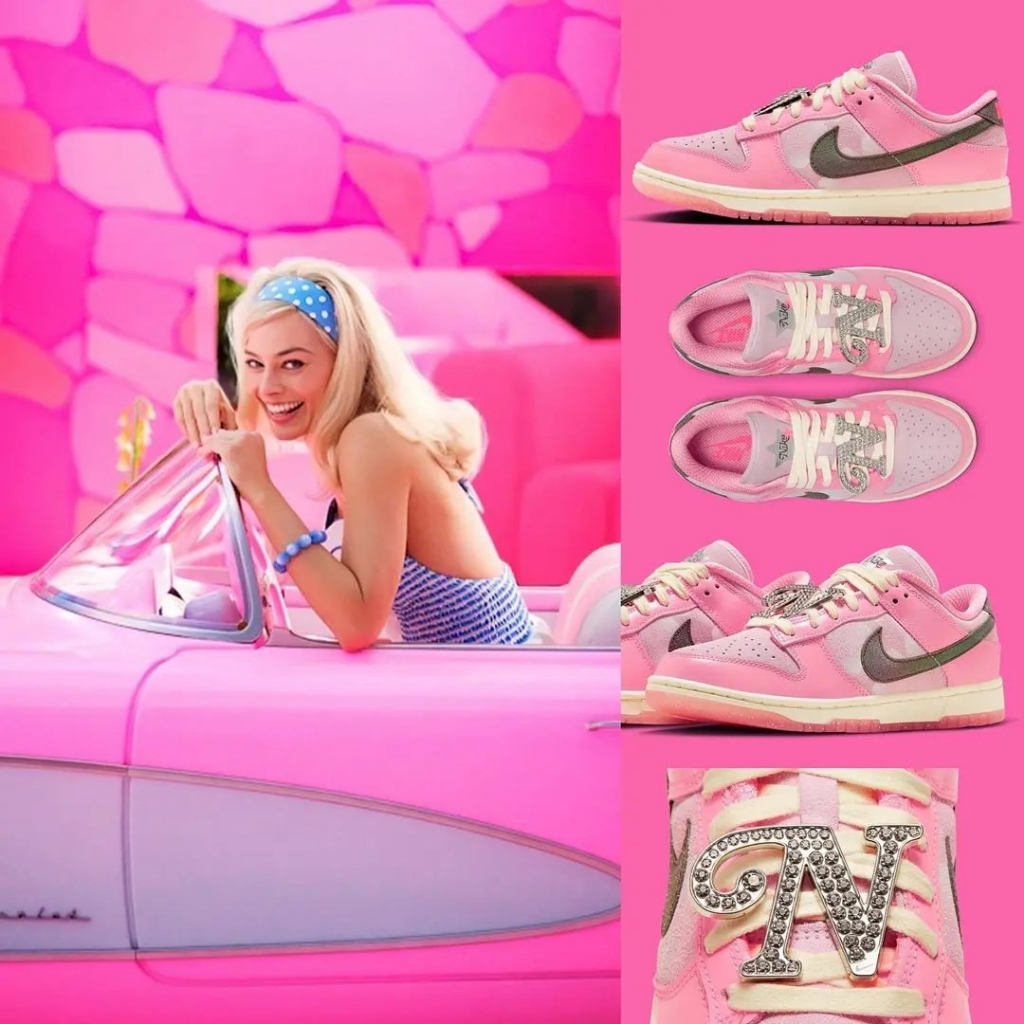 (ของแท้100%) NIKE Dunk Low Barbie / Triple Pink Nike Jordan 1 Low ...
