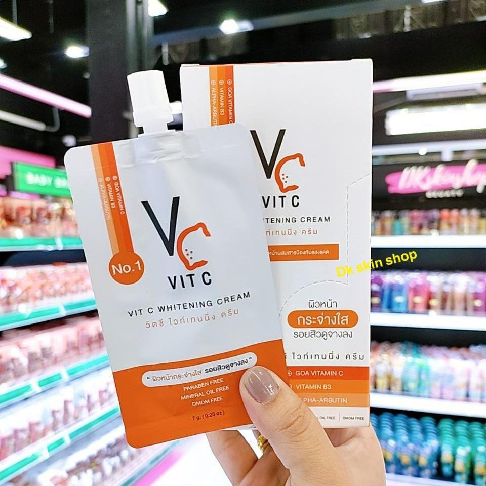 ครีมวิตซีน้องฉัตร VC Vit C ขนาด7กรัม(ยกกล่อง) | Shopee Thailand