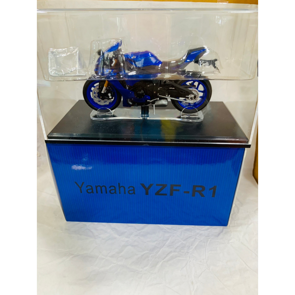 CM Model 1:18 2018/2019 YAMAHA R1 Blue Black Motorcycle Diecast ...