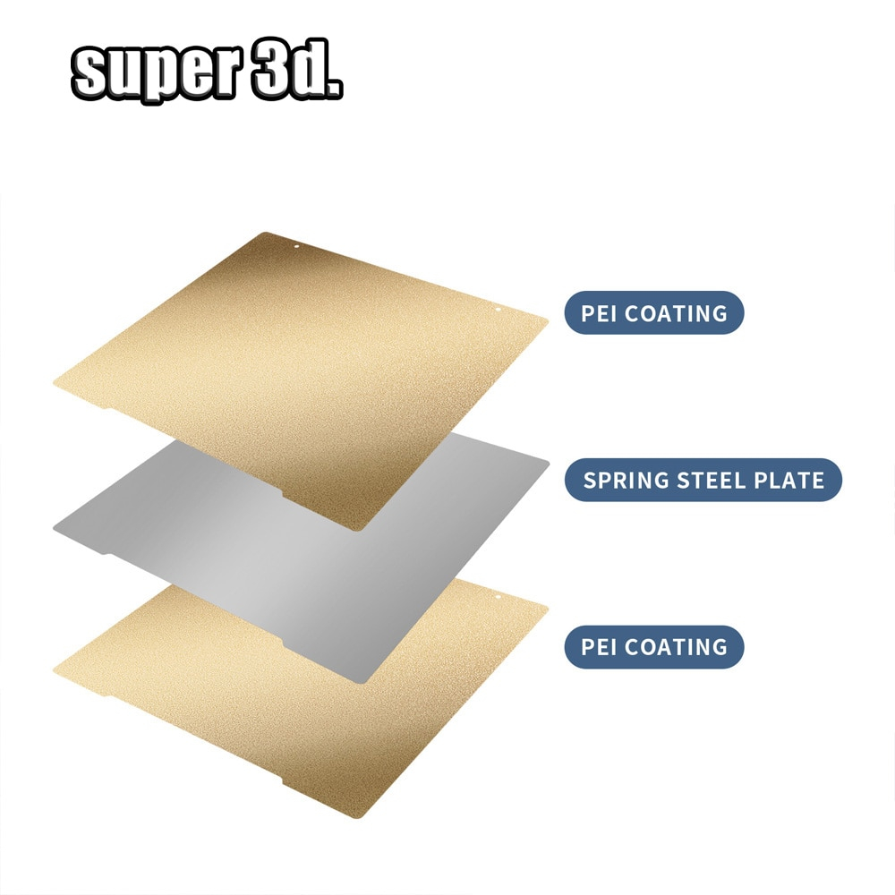 PEI Sheet Double Sided Heat Bed Flexible Spring Steel Build Plate ...