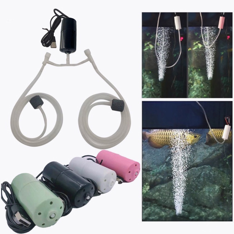 Aquarium ปั๊มออกซิเจน USB Silent Air Compressor Aerator Wild Fishing ...