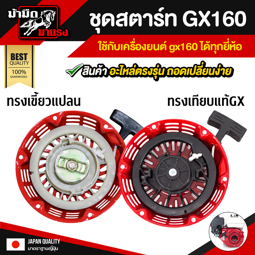 ชุดสตาร์ทเครื่องยนต์ GX160 และGX160เขี้ยวแปลน / อะไหล่ GX160 / ชุด ...