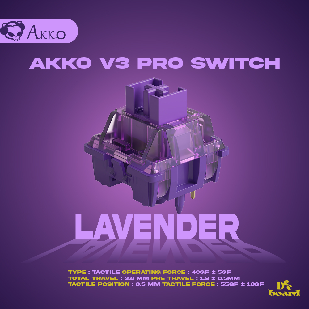 Akko V3 Lavender Purple Pro Switch (45 ea) สวิตซ์คีย์บอร์ด Mechanical ...