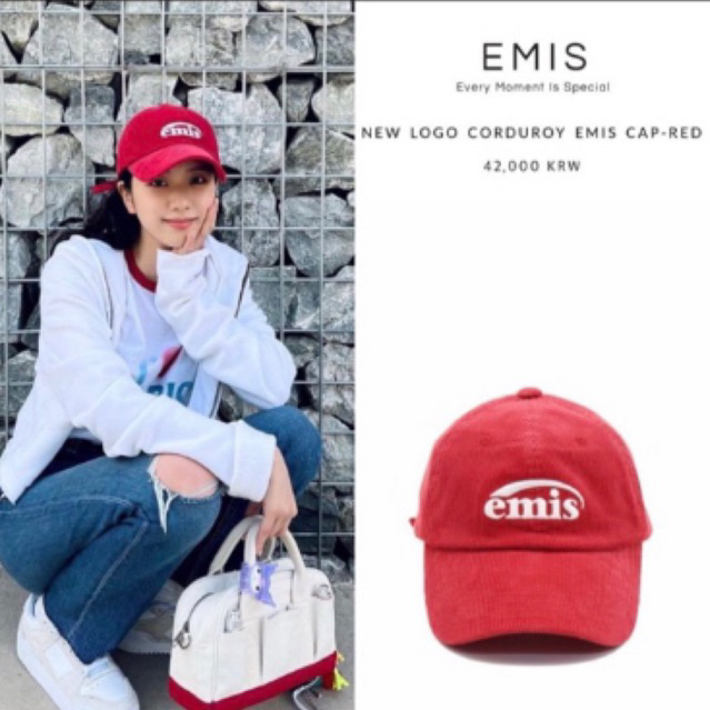 หมวก Emis แท้ ลูกฟูกแดงขับผิว รุ่นจีซูใส่เลยค่ะ | Shopee Thailand