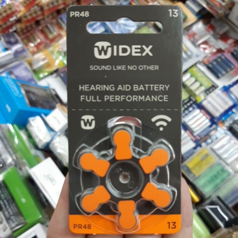 (Made in UK) ถ่านเครื่องช่วยฟัง Widex 13 เทียบเบอร์ A13, ZA13, PR48 แพค 6ก้อน 1.45V ของใหม่ ของ ...