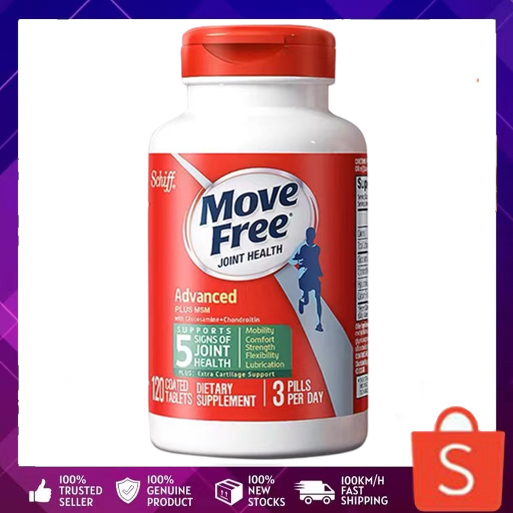 Schiff Move Free Advanced Plus MSM with Glucosamine & Chondroitin, 120 ...