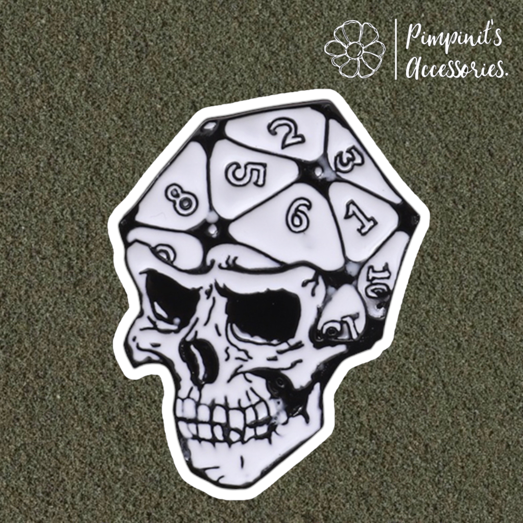 ʕ •ᴥ•ʔ พร้อมส่ง : เข็มกลัดลายหัวกระโหลกและตัวเลข | Skull And Numbering ...