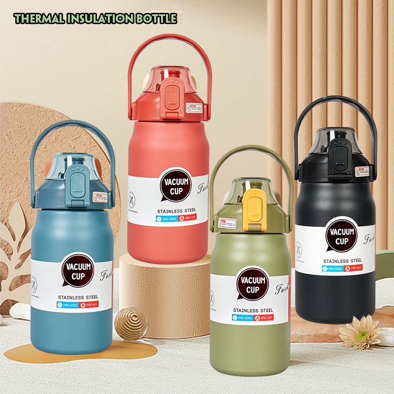 J072 กระบอกน้ำเก็บอุณหภูมิ 1.3L ขวดน้ำสแตนเลส กระบอกน้ำ กระบอกน้ำเก็บความเย็น แก้วน้ำ ถ้วยน้ำ ...