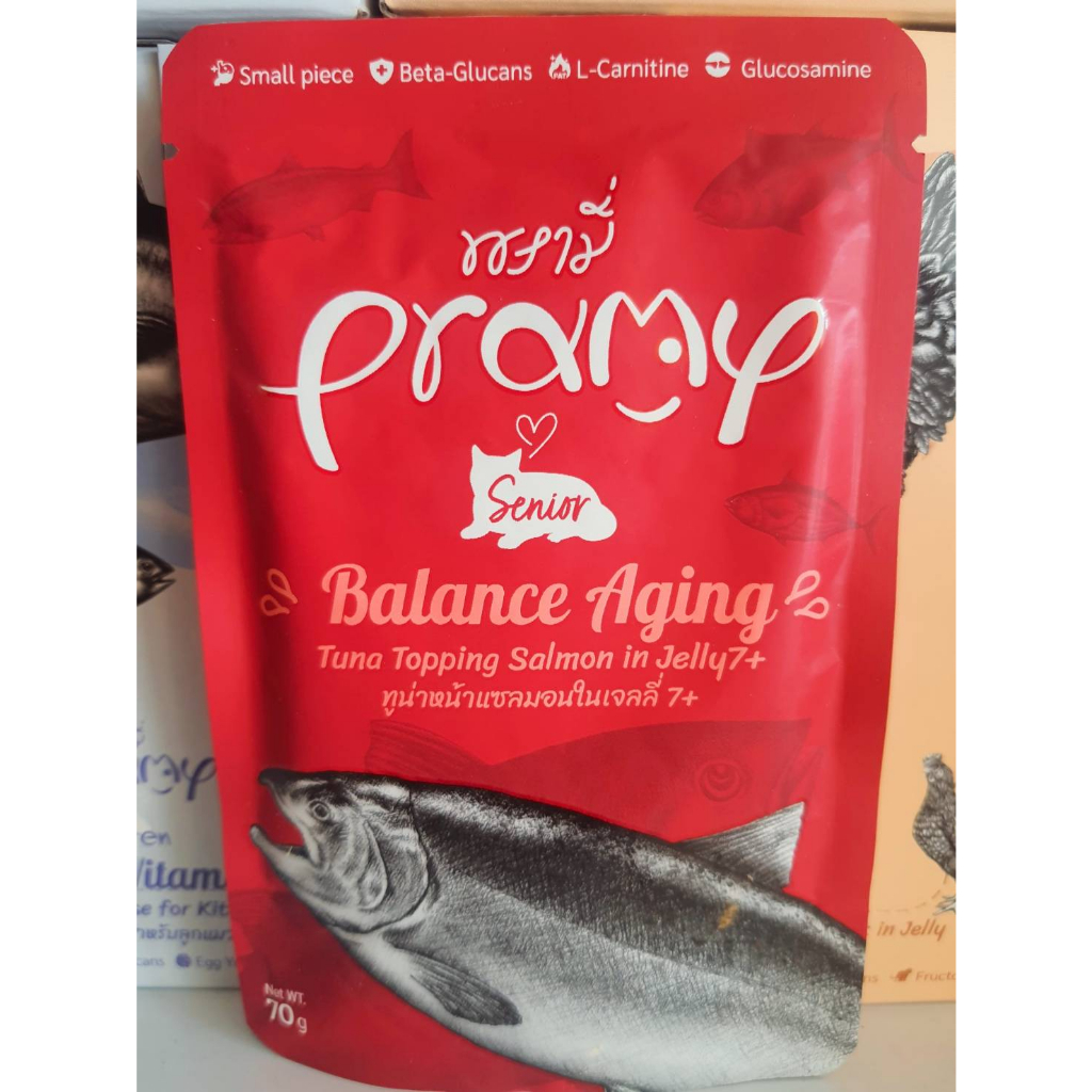 PRAMY [[ยกโหล 12 ซอง]] เพาซ์ อาหารเปียกแมวพรามี่ | Shopee Thailand