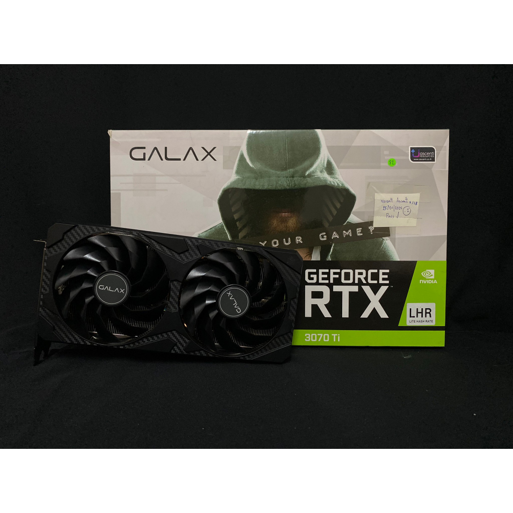 การ์ดจอ VGA GALAX RTX 3070TI OC 8GB LHR GDDR6 สินค้ามือสอง มีกล่อง มี ...