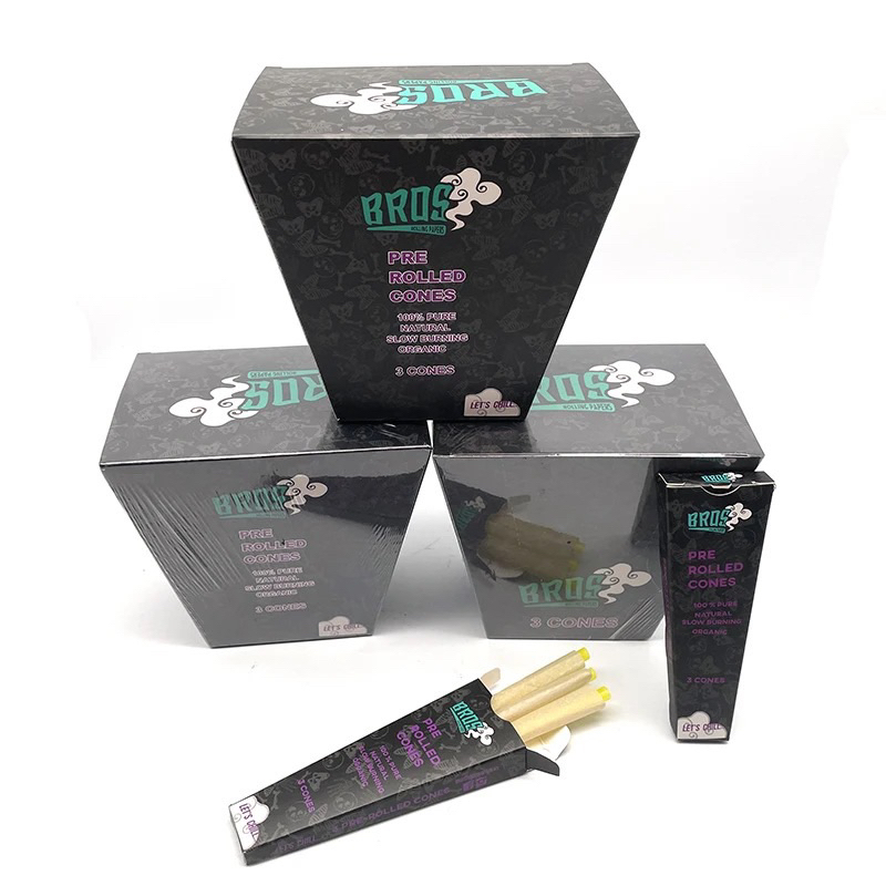 ยกกล่อง กระดาษโรล กระดาษมวน Bros Pre Rolled Cone King Size Rolling ...