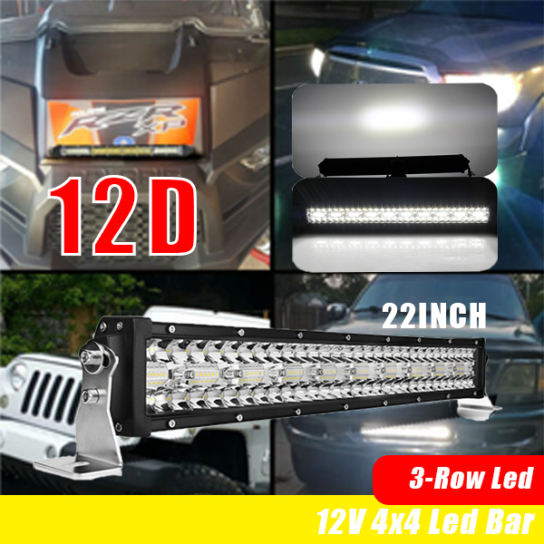 1pc 22inch 12D High-power 3 แถว LED light bar off-road 12V 390W รวม ...