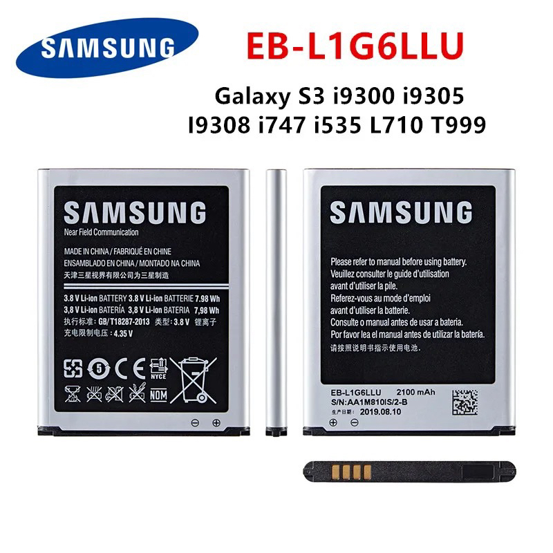 SAMSUNG Original EB-L1G6LLU แบตเตอรี่2100MAh สำหรับ Samsung Galaxy S3 ...