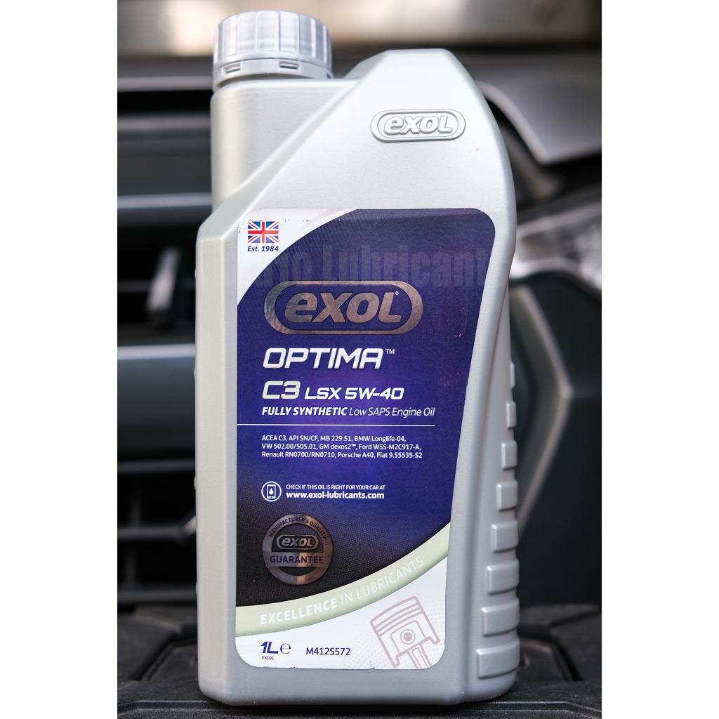 Exol Optima C3 LSX 5W40 น้ำมันเครื่องสังเคราะห์แท้เบนซิน/ดีเซล ขนาด 1 ...
