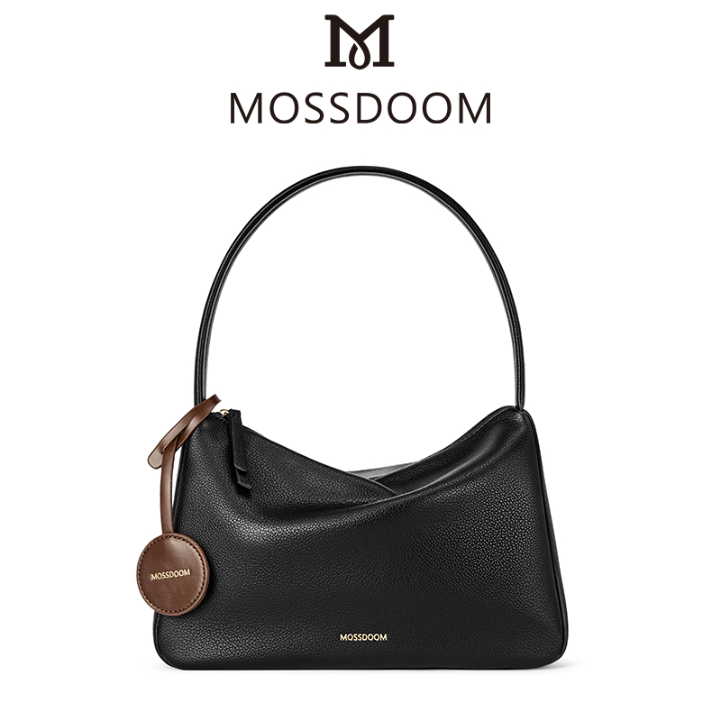 MOSSDOOM Yerry Bag กระเป๋าสะพายไหล่สตรีหนังนุ่มสบาย พร้อมป้ายโลโก้ ...