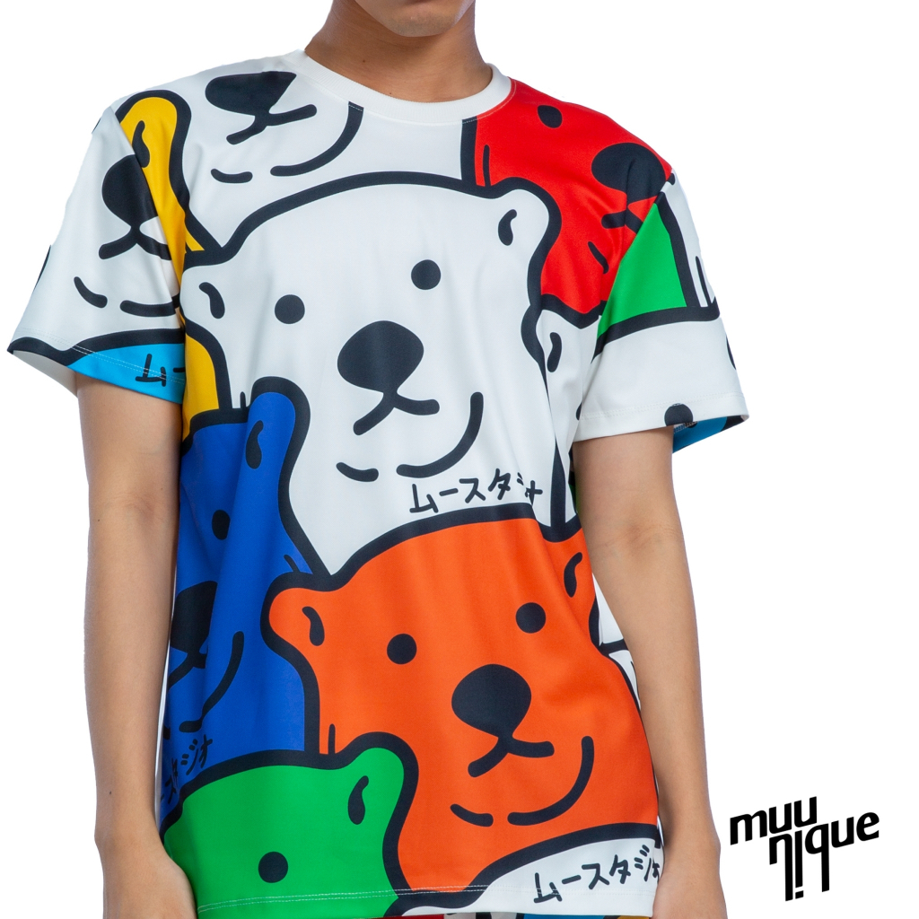 MUUNIQUE JP.T-shirt เสื้อยืด รุ่น Colour Bear JP-266 | Shopee Thailand