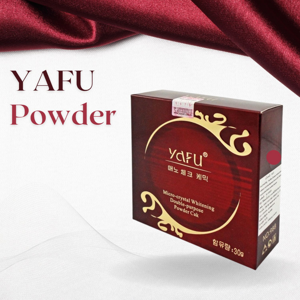 YAFU Powder แป้งพัฟตลับแดง แป้ง 2 ชั้น #02 | Shopee Thailand