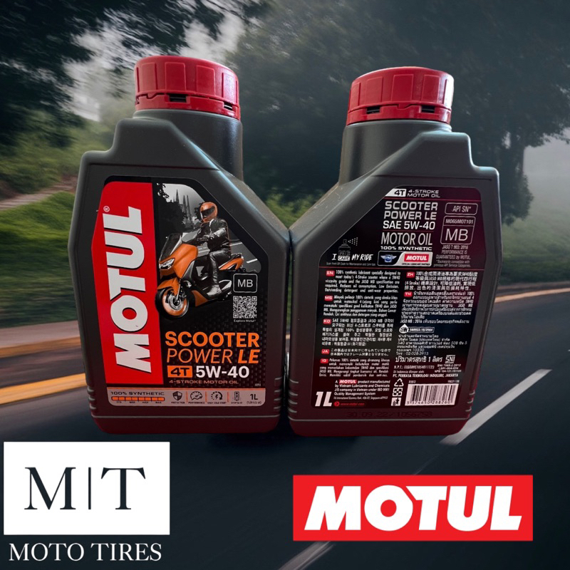 MOTUL Scooter Power LE 4T 5W-40 น้ำมันเครื่องสังเคราะห์ รถเกียร์ออโต้ ...