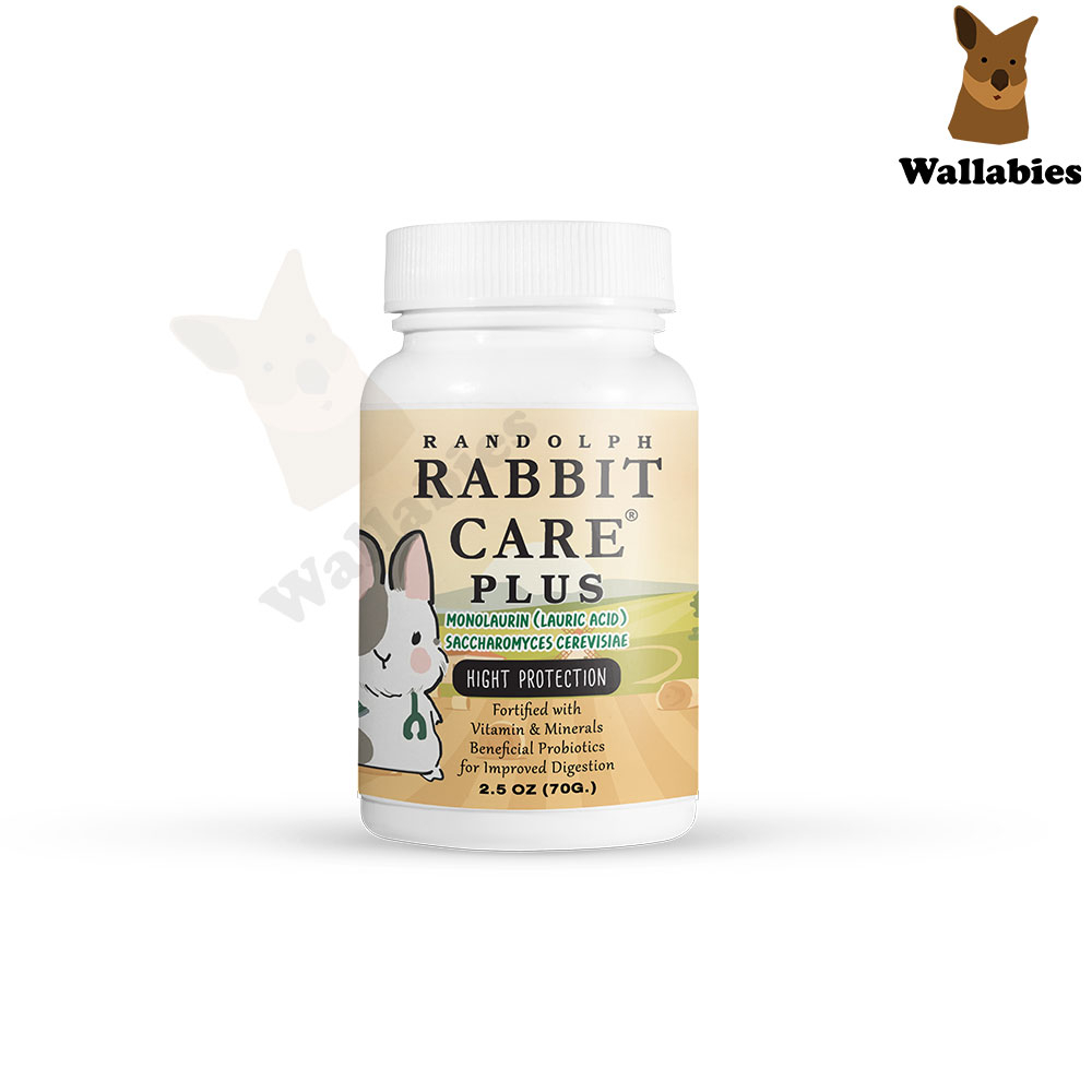 (ยกลัง12ขวด) Randolph RABBIT CARE MONOLAURIN (LAURIC ACID) 70g อาหาร ...