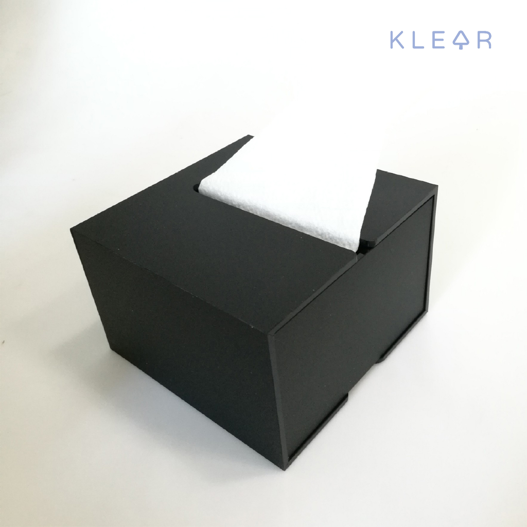 KlearObject Sliding Tissue Box-S กล่องทิชชู่แบบเลื่อนสไลด์ ใส่กระดาษ POPUP อะคริลิค กล่องทิชชู่ ...