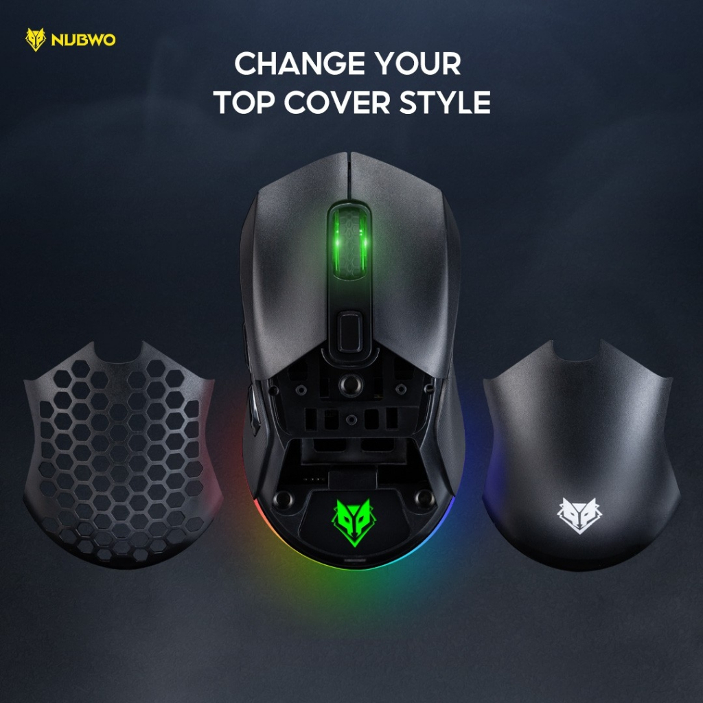 Nubwo NM-98 Mouse Wireless Gaming เมาส์เกมมิ่ง บลูทูธได้ เปลี่ยนหน้ากาก ...