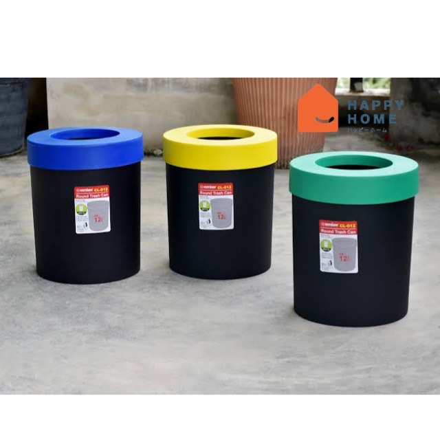 ถังขยะกระบอกทรงกลม (ขนาด 12 ลิตร) รุ่น Keyway CL-012 | Shopee Thailand