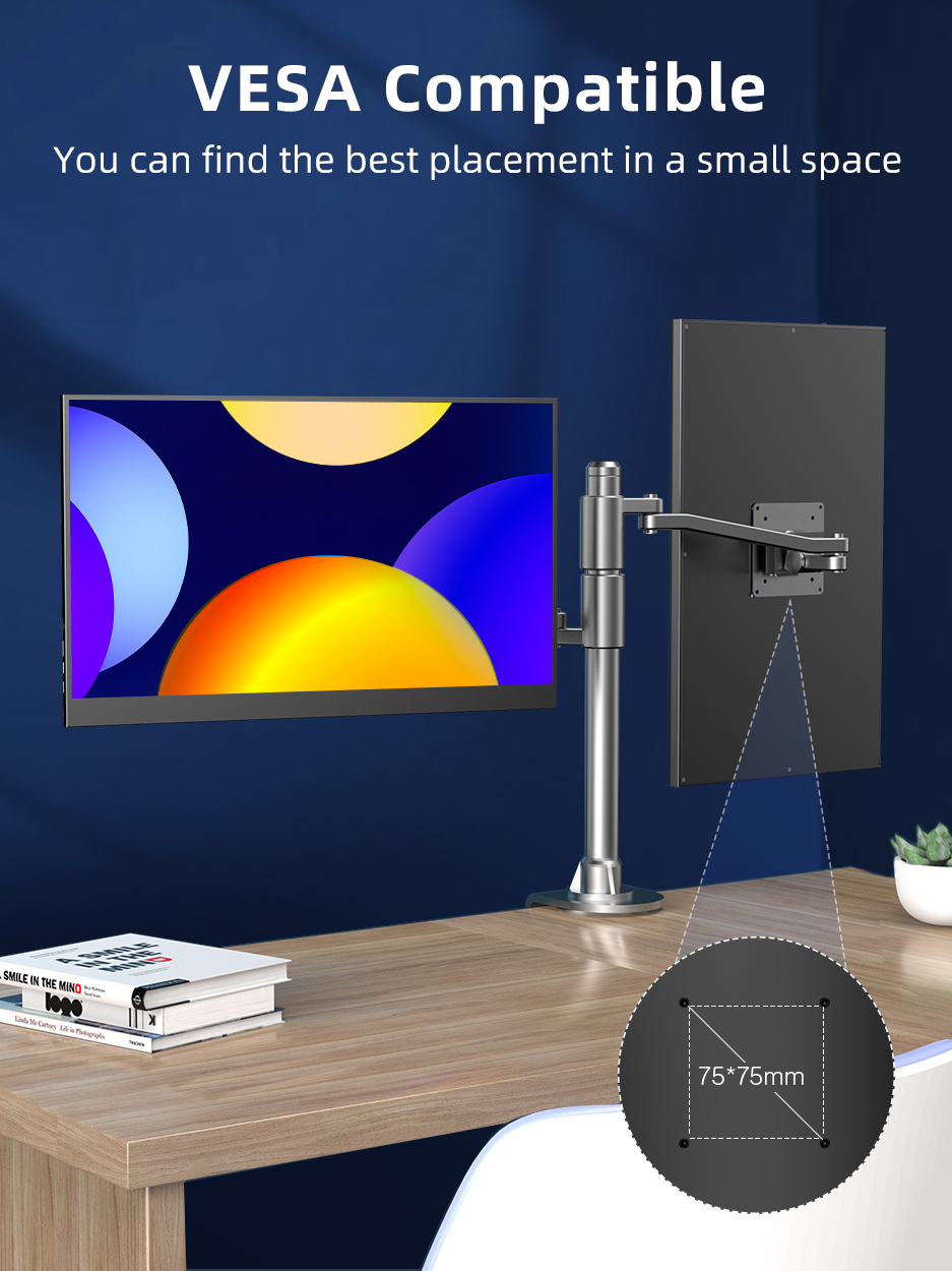 UPERFECT Portable Monitor 18 Inch 2.5K 100%sRGB 144Hz Gaming Display ...