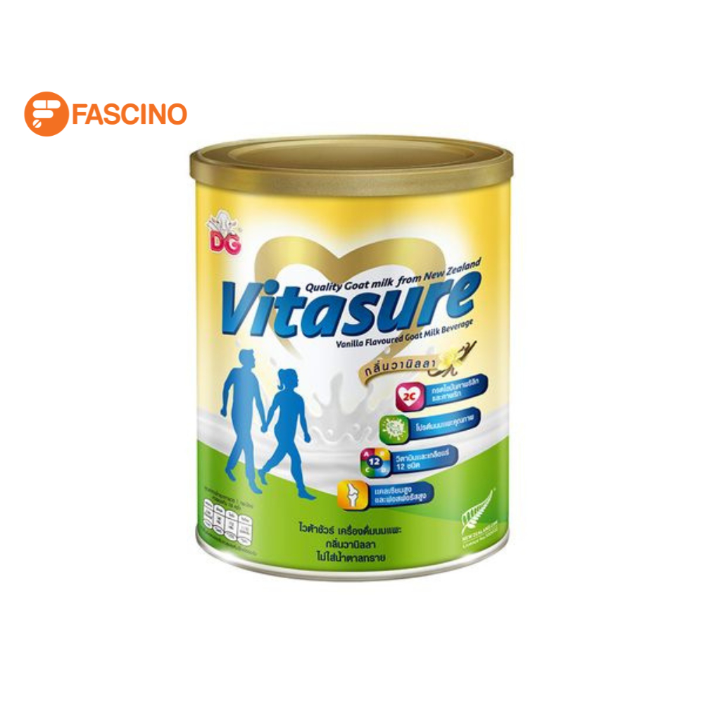 Vitasure ไวต้าชัวร์ เครื่องดื่มนมแพะ สูตรวานิลลา 400 กรัม | Shopee Thailand