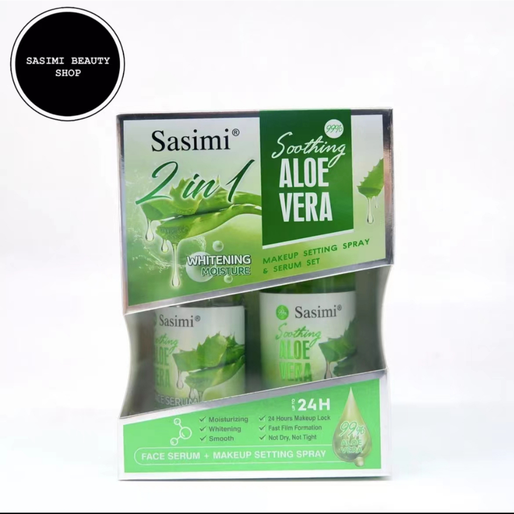 SASIMI Makeup Setting Spray & Serum Set เซรั่มบำรุงผิวหน้า และเซตติ้ง ...