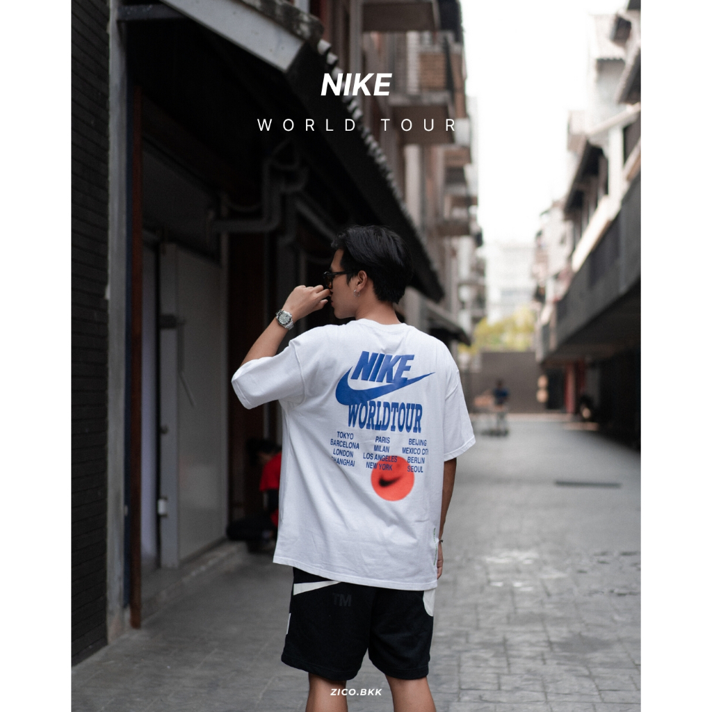 Nk "World Tour" Sportswear Men's T-Shirt (DR1210) | Shopee Thailand