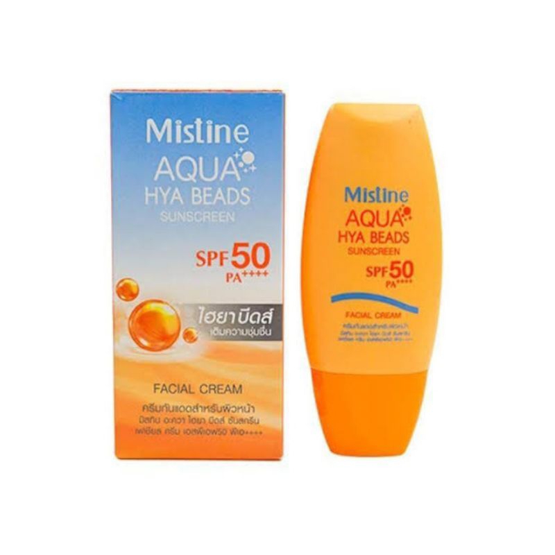 Mistine Aqua HYA Beads Sunscreen SPF 50 PA++++ 40ml. | Shopee Thailand
