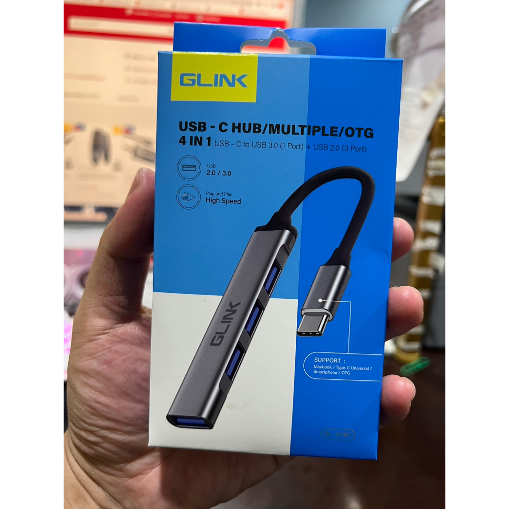 Glink GL-029A , GL-029C USB & USB-C to USB ตัวเพิ่มช่อง USB HUB 4 Port ...