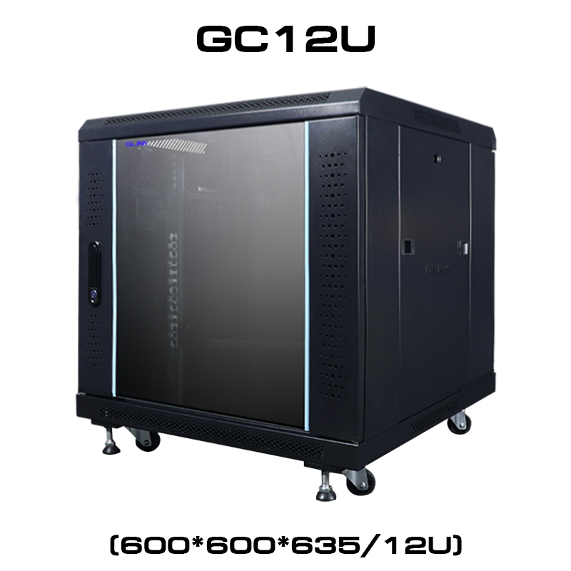 ตู้ Rack CCTV Network Cabinet GC12U (60cm) Flooring Black ตั้งพื้น สีดำ ...