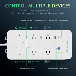 [ส่งฟรี] Mars Hydro iHub Smart Power Strip Compatible Version ปลั้กไฟ ...