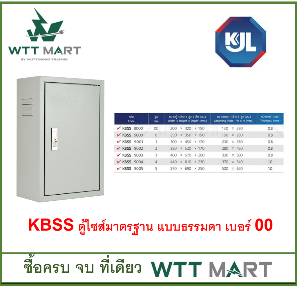 KJL ตู้ไฟ แบบธรรมดา รุ่น KBSS | Shopee Thailand