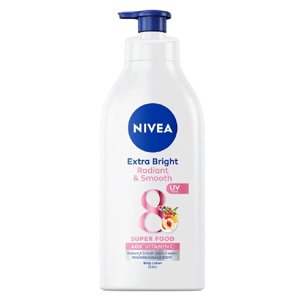 Nivea Extra Bright Radiant And Smooth Body Lotion 550 ML นีเวีย เอ็กซ์ตร้า ไบรท์ เรเดียนท์ แอนด์ ...
