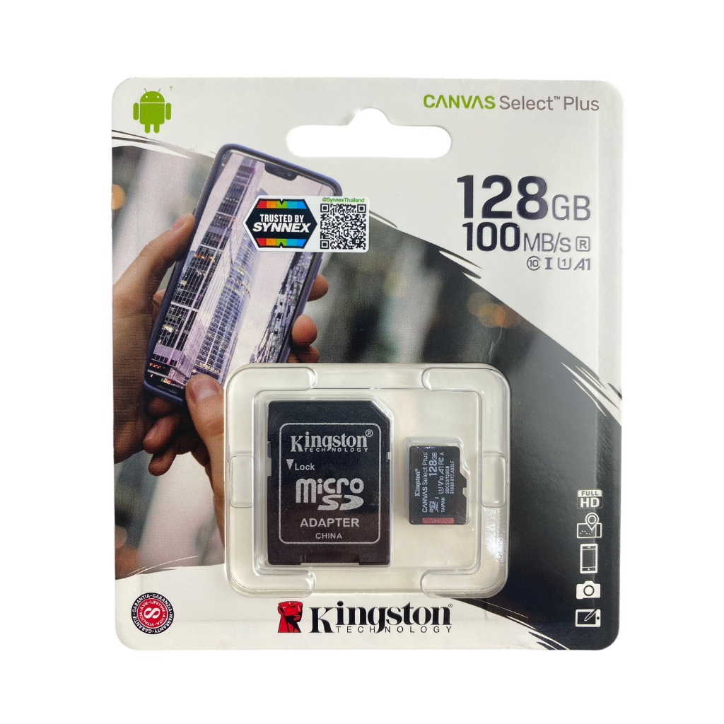 Kingston Memory Card Micro SD (SDHC) 128 GB ของแท้ประกันตลอดอายุ ...