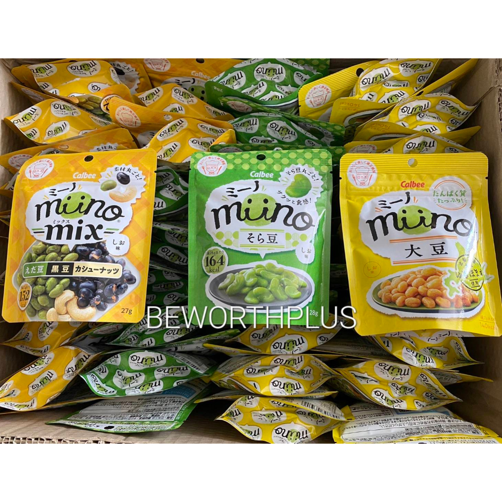 [พร้อมส่ง]Calbee Miino มี 3 รส ถั่วปากอ้า อบเกลือ //ถั่วแระญี่ปุ่น ถั่วดำ และเม็ดมะม่วงหิมพานต์ ...
