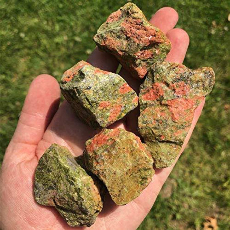 1Pc Genuine Unakite Stone Rough Stone 2-3 cm / Top High Quality Rough ...