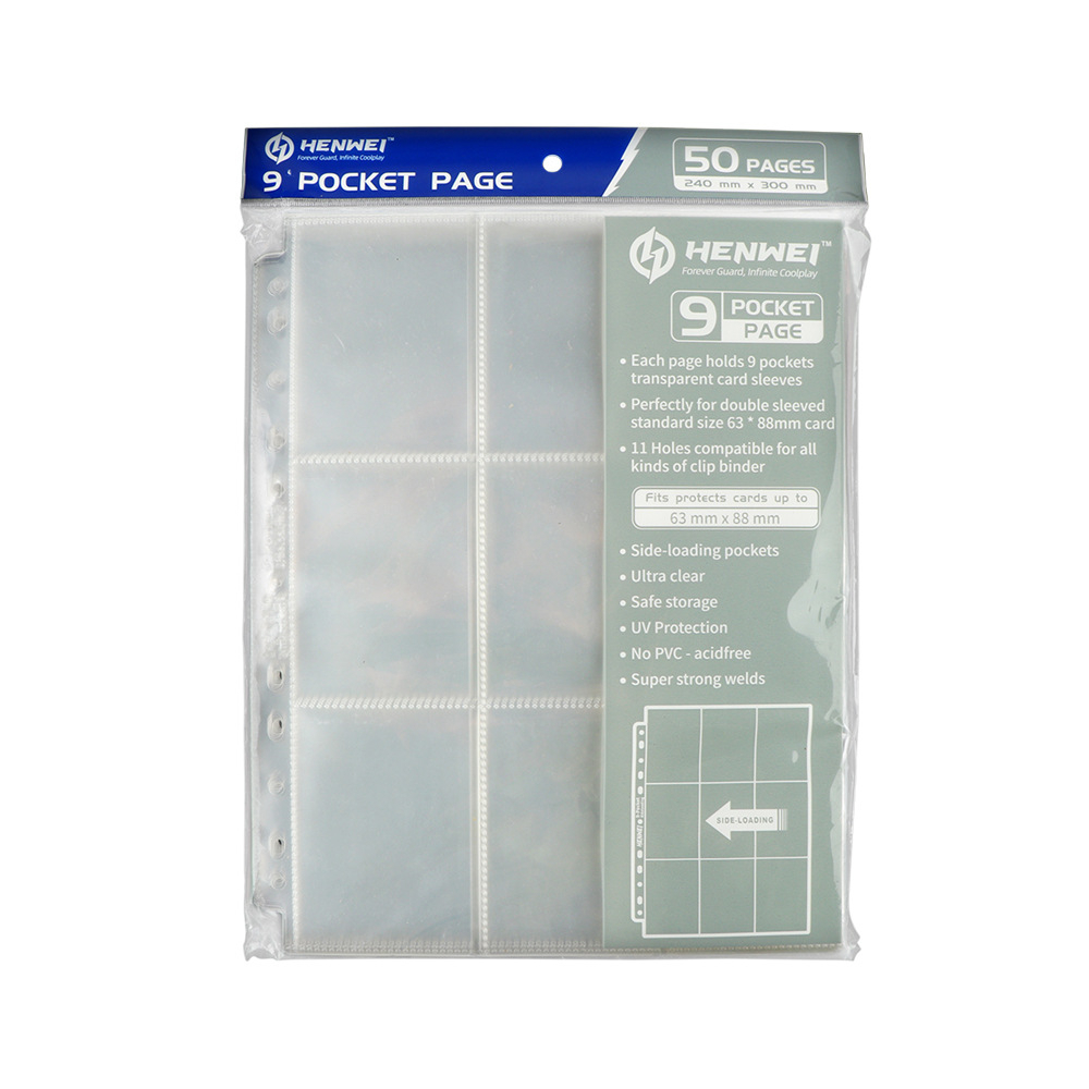 [Henwei] ไส้แฟ้มใส่การ์ดแบบใส 11 รู สำหรับใส่แฟ้มมีห่วง | Shopee Thailand