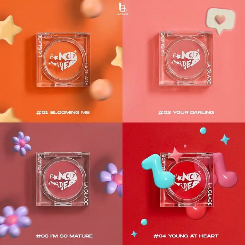ส่งฟรี ️‍🔥( แถมพัฟจิ๋ว+สตก ) ครีมบลัชลากลาส LA GLACE FANCY VIBES CREAM ...