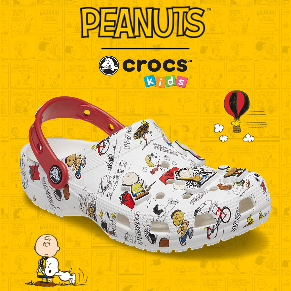 Crocs Collection รองเท้าแตะ สำหรับเด็กเล็ก เด็กโต Kid Peanuts Classic ...