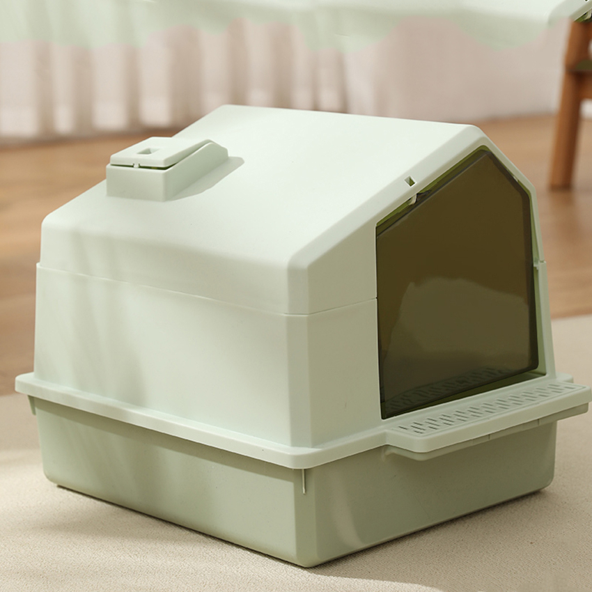 Nuodi ห้องน้ำแมว ห้องน้ำใหญ่ พับเก็บได้ กระบะทรายแมว ถาดทรายแมว ห้องน้ำสัตว์เลี้ยง มีตะแกรงดัก ...