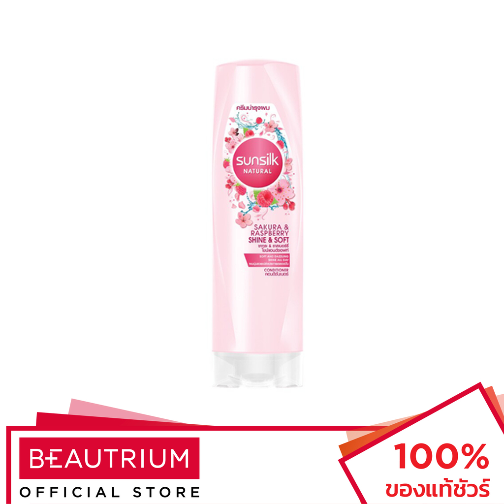 SUNSILK Natural Sakura & Raspberry Shine & Soft Conditioner ครีมนวดผม ...