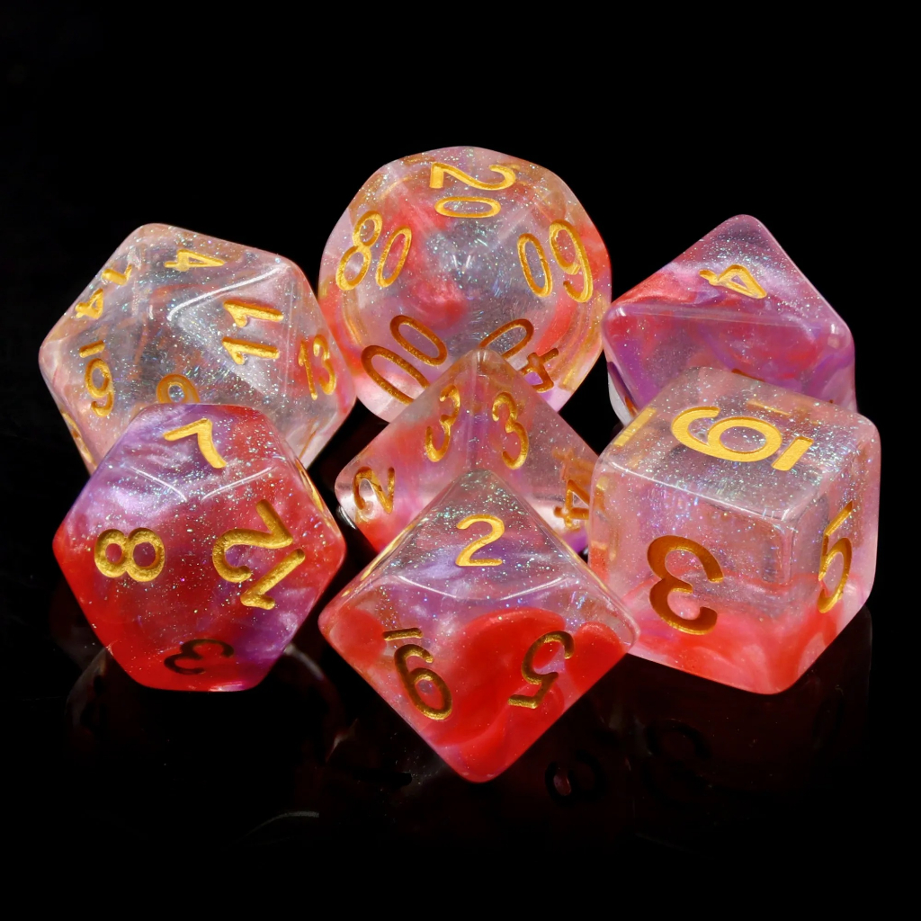 Nebula Nights Dice Set of 7 | ลูกเต๋า Dice For DnD D&D MTG RPG TRPG เกม ...