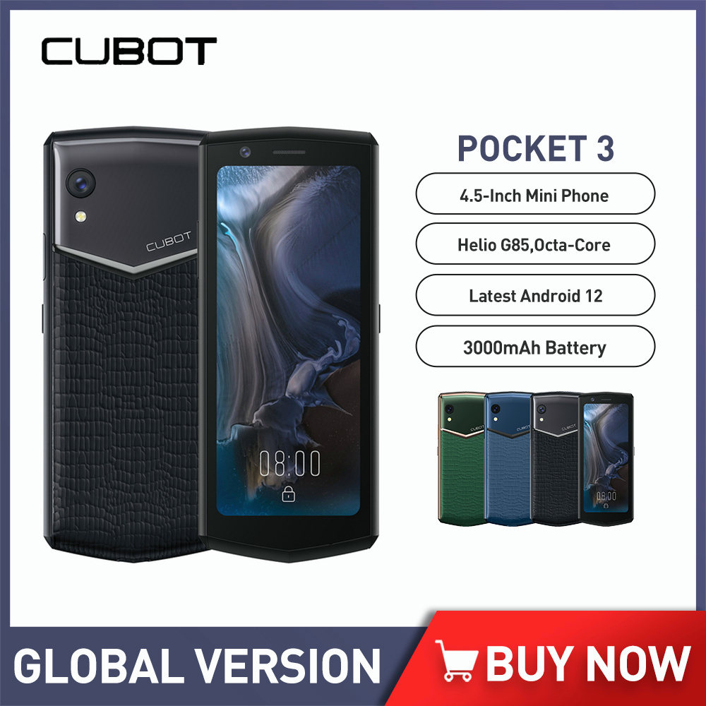 Cubot Pocket 3, 4.5-Inch Mini Smartphone, Helio G85,Octa-Core, NFC, 4GB RAM, 64GB ROM, 3000mAh ...