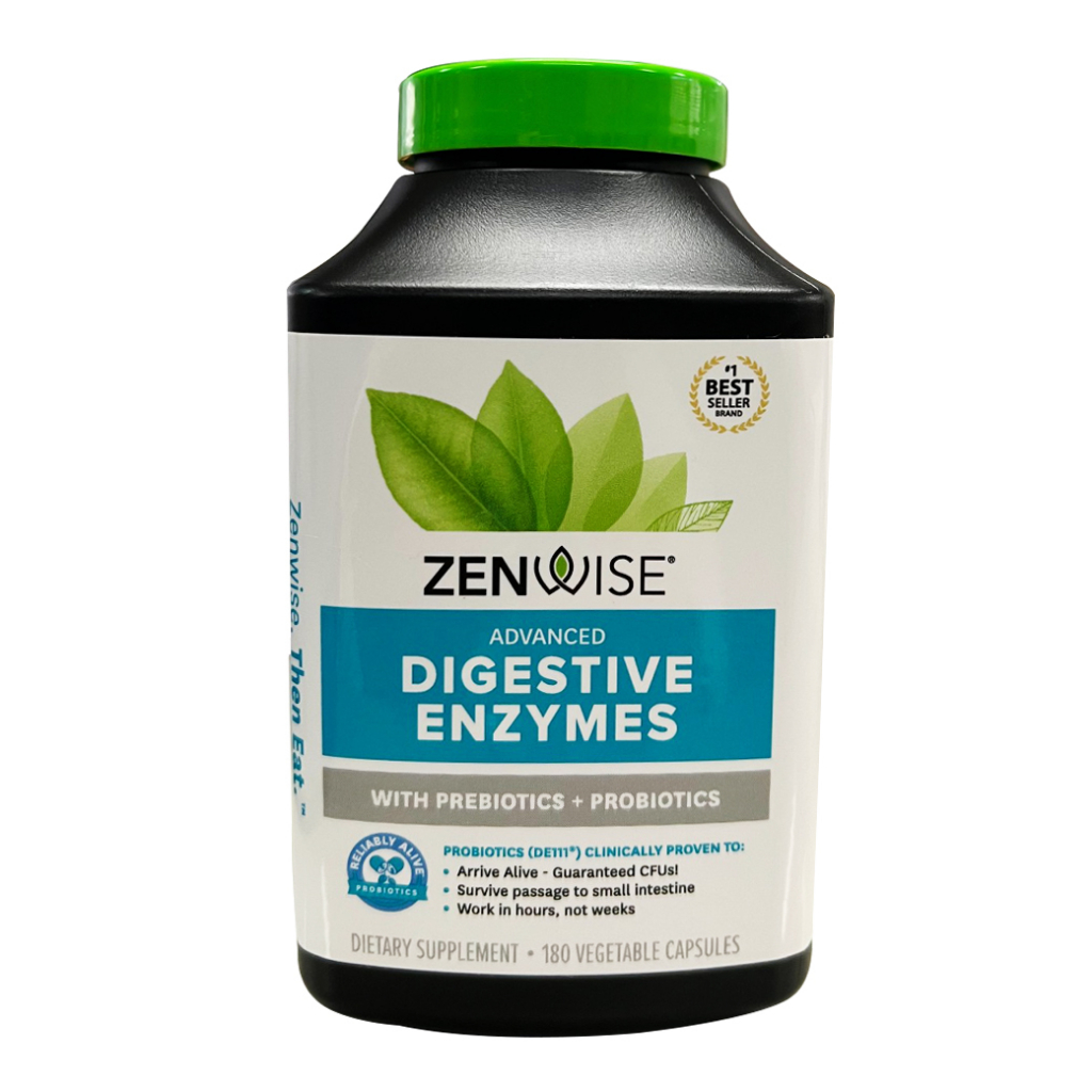 Zenwise Digestive Enzymes with Prebiotics & Reliably Alive Probiotics ...