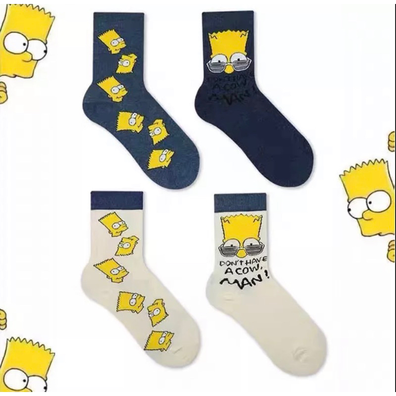 The Simpson Cartoon Socks ถุงเท้าลายการ์ตูน ซิมสัน แต่งลายตัวการ์ตูนมา ...