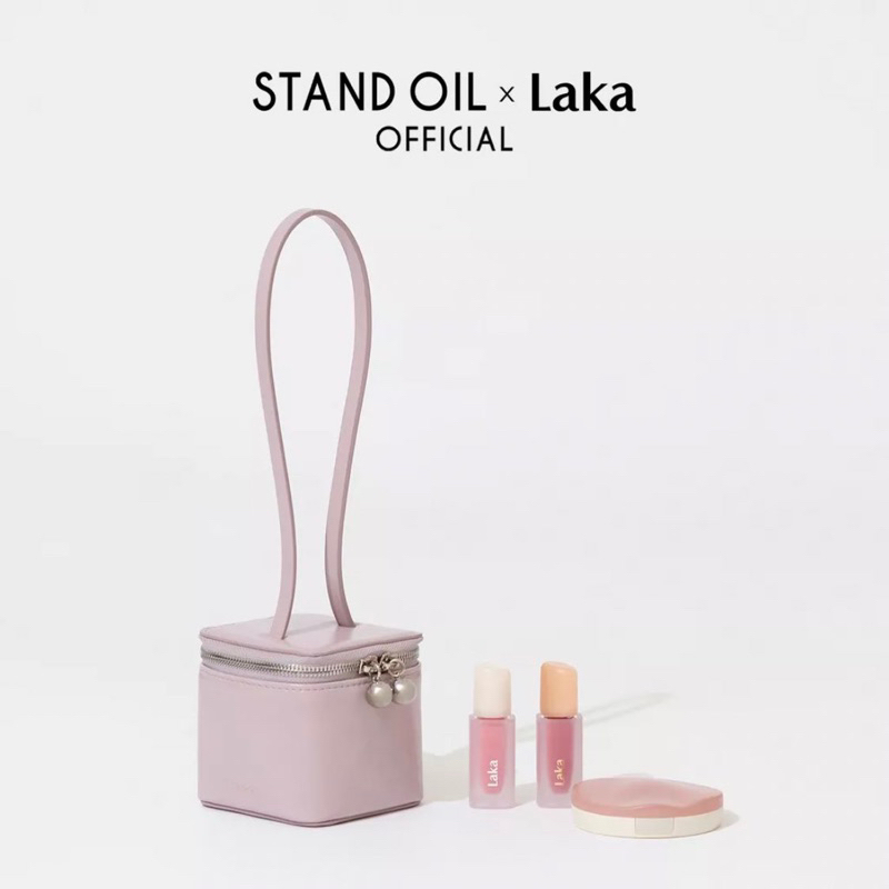 Laka x Standoil ได้ของทั้งหมด4ชิ้น กระเป๋า1 ลิป2 พาเลทตา1 | Shopee Thailand