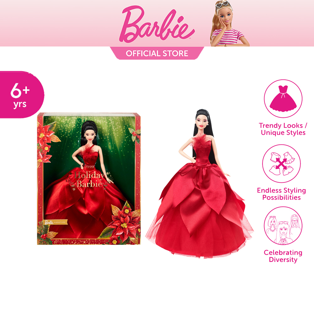 Barbie 2022 Holiday Doll-บาร์บี้ รุ่นฮอลิเดย์ดอลล์ปี 2022 (HCC04 ...